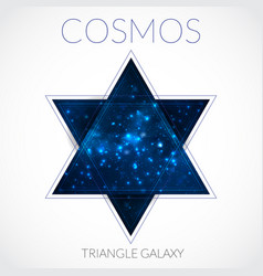 Space triangle form with stars universe Royalty Free Vector