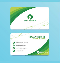 Green graphic id card design template Royalty Free Vector