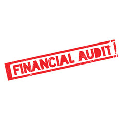 Financial audit rubber stamp Royalty Free Vector Image