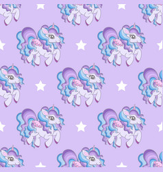 Seamless pattern with unicorns for children Vector Image