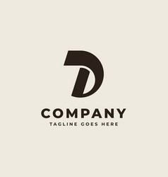 Initial d monogram logo design Royalty Free Vector Image