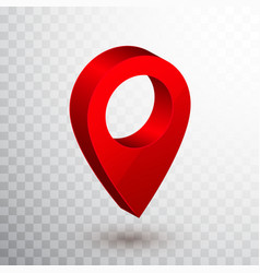 Navigation pin neon sign Royalty Free Vector Image