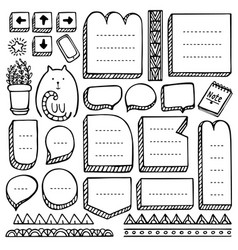 Bullet journal hand drawn elements Royalty Free Vector Image