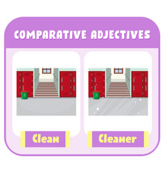 Opposite words with dirty and clean Royalty Free Vector