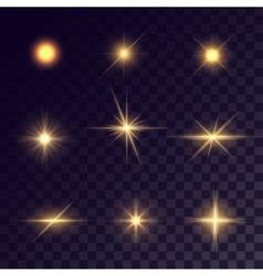 Star lighting effects Royalty Free Vector Image