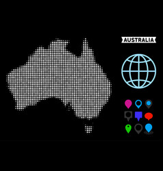 Dot australia map Royalty Free Vector Image - VectorStock