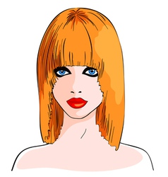 Beautiful girl in fashion style Royalty Free Vector Image