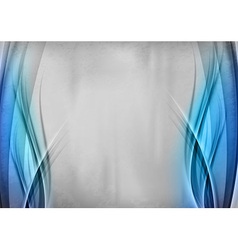 Blue wave background with lines Royalty Free Vector Image