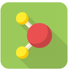 Cartoon methane ch4 molecule Royalty Free Vector Image