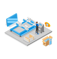 Plastic windows install composition Royalty Free Vector