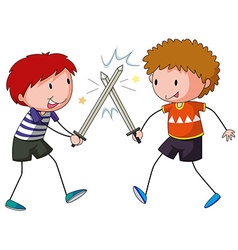 Sword fighting Royalty Free Vector Image - VectorStock