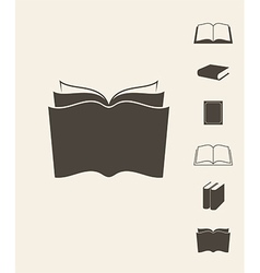 Open book icon gold logo Royalty Free Vector Image