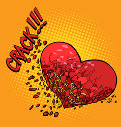 Beaten heart Royalty Free Vector Image - VectorStock
