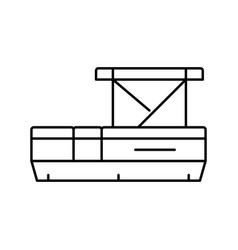 Airboat icon on white background sign Royalty Free Vector