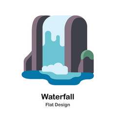 Waterfall Landscapes Banners Royalty Free Vector Image