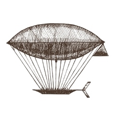 Zeppelin hand draw sketch Royalty Free Vector Image