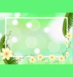 Frame template design with yellow background Vector Image