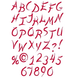 Red alphabet Royalty Free Vector Image - VectorStock