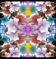 Colorful floral abstract seamless pattern bright Vector Image