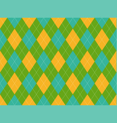 Argyle pattern green rhombus seamless texture Vector Image