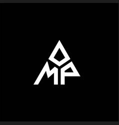 Mp monogram logo with 3 pieces shape isolated on Vector Image