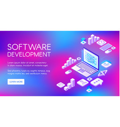 Digital software development Royalty Free Vector Image