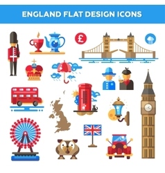 England traditional symbols Royalty Free Vector Image