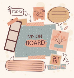 Hand drawn vision board Royalty Free Vector Image
