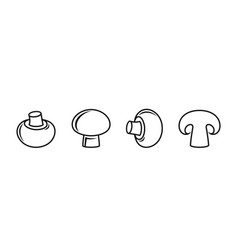Champignon mushrooms Royalty Free Vector Image