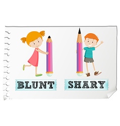 Opposite adjectives inside and outside Royalty Free Vector