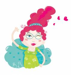 Mrs pretty Royalty Free Vector Image - VectorStock