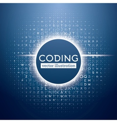 Streaming binary code background coding or hacker Vector Image