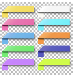 Set of color sticky notes with peel off corners Vector Image