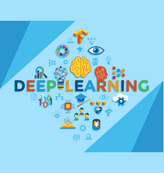 Digital deep learning Royalty Free Vector Image
