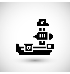 Horizontal boring machine icon Royalty Free Vector Image