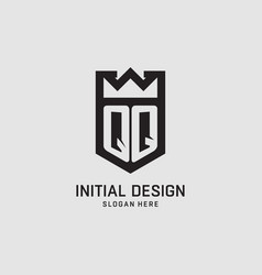 Initial cr geometric shield esport logo monogram Vector Image