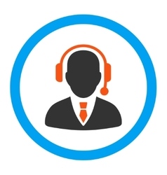 Operator Rounded Icon Royalty Free Vector Image