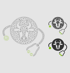 Cow veterinary icon grunge watermark Royalty Free Vector