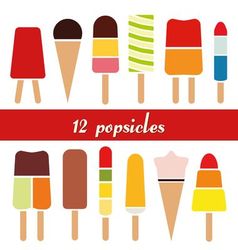 Popsicle collection Royalty Free Vector Image - VectorStock