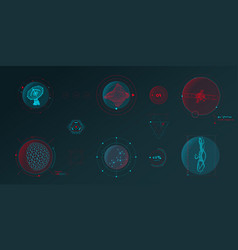 Circular infographic elements for sci-fi Vector Image