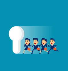 Businessman hasty running concept business Vector Image