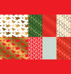 Gold and red wavy geometric abstract pattern Vector Image