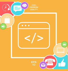 Web Development Line Icons Royalty Free Vector Image