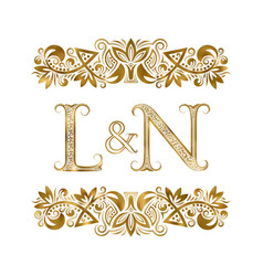 L and g vintage initials logo symbol letters Vector Image