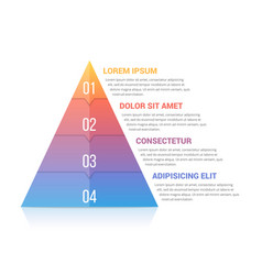 Pyramid chart template Royalty Free Vector Image