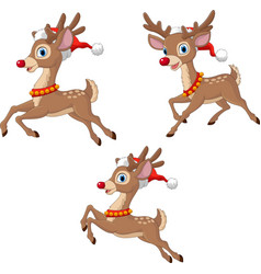 Cute deer cartoon Royalty Free Vector Image - VectorStock