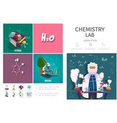 Chemistry Laboratory Infographic Royalty Free Vector Image