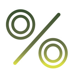 Percentage gradient style icon design Royalty Free Vector