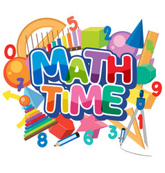 Students character on math logo Royalty Free Vector Image