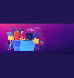 Video game walkthrough concept banner header Vector Image